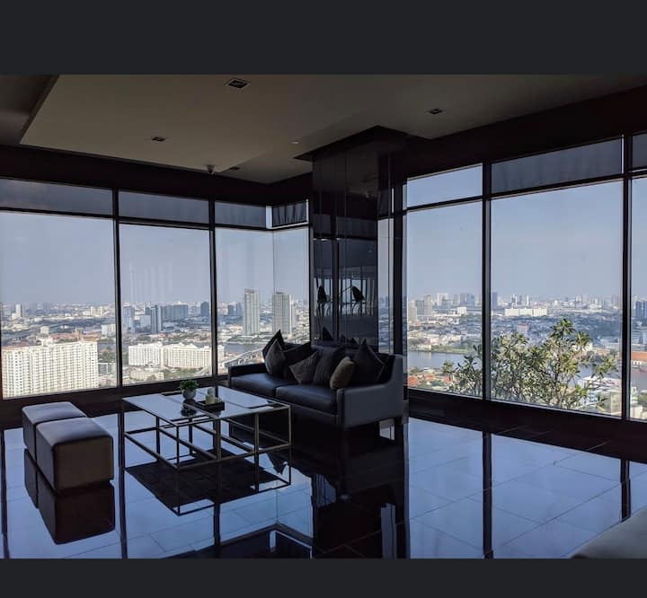 零距离地铁 五星级空中泳池 Gym 全河景 Tiktok 公寓 - Bangkok