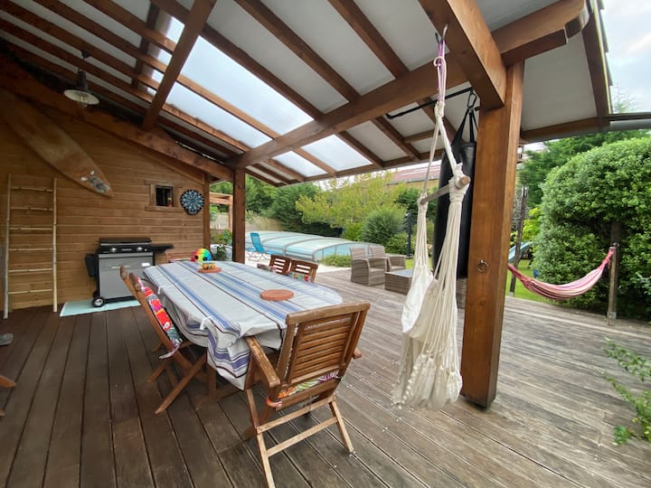 Maison 12 Personnes Piscine Clim Dans Une Chambre - Aquitaine