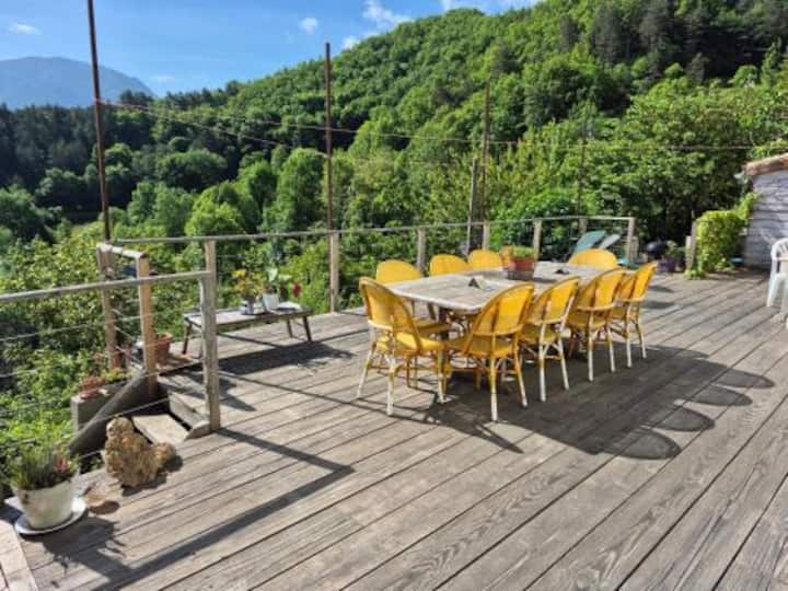 Grande Terrasse Avec Vue Entre Pays Cathare Et Mer - Axat
