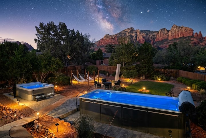 *New* Uptown Sparks! Wow! 5br 5ba Pool Spa Gamerm - 塞多納