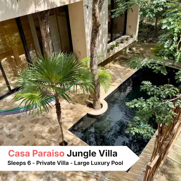 Private Jungle Villa | 3br  Large Luxury Pool - Tulum
