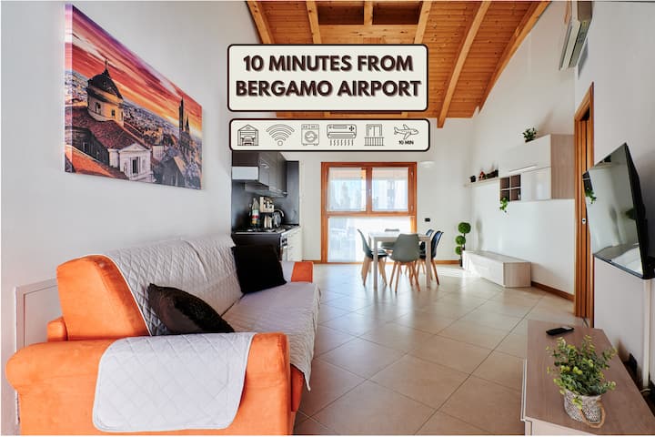 [Airport 8 Min] A/c - Netflix- Free Parking - Bergame