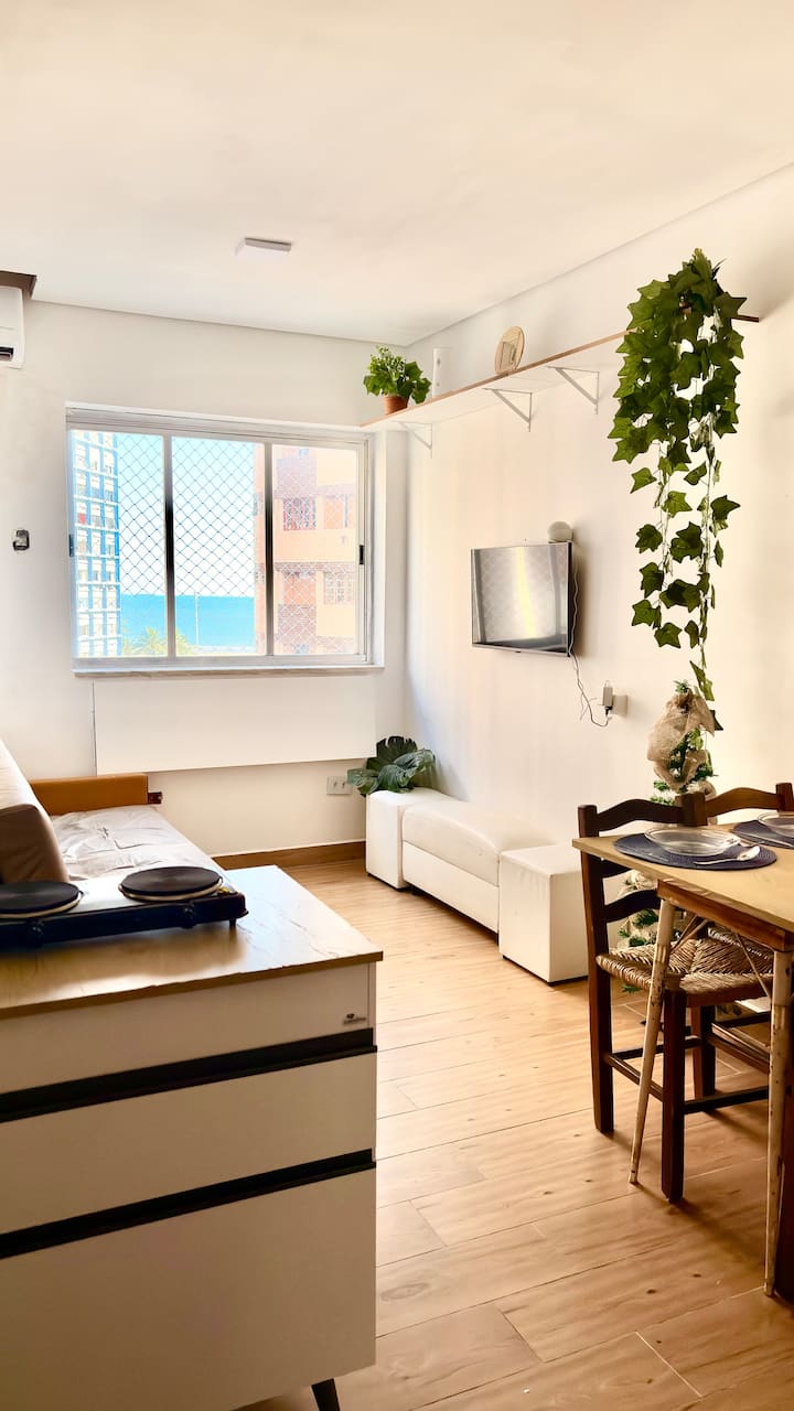 Next Emissário / Sea View / Alexa / Ac / Wi-fi - Santos