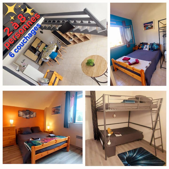 Appartement Duplex 2 à 8 Pers- Vue Montagne/garage - Argelès-Gazost