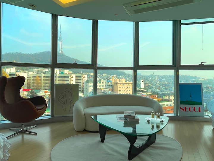 [할인] 파노라마/남산타워뷰/2qbeds/서울역 1분 - Seoul
