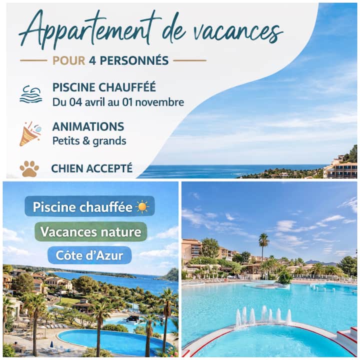 Appartement Premium En Résidence Jardin -Piscines - French Riviera