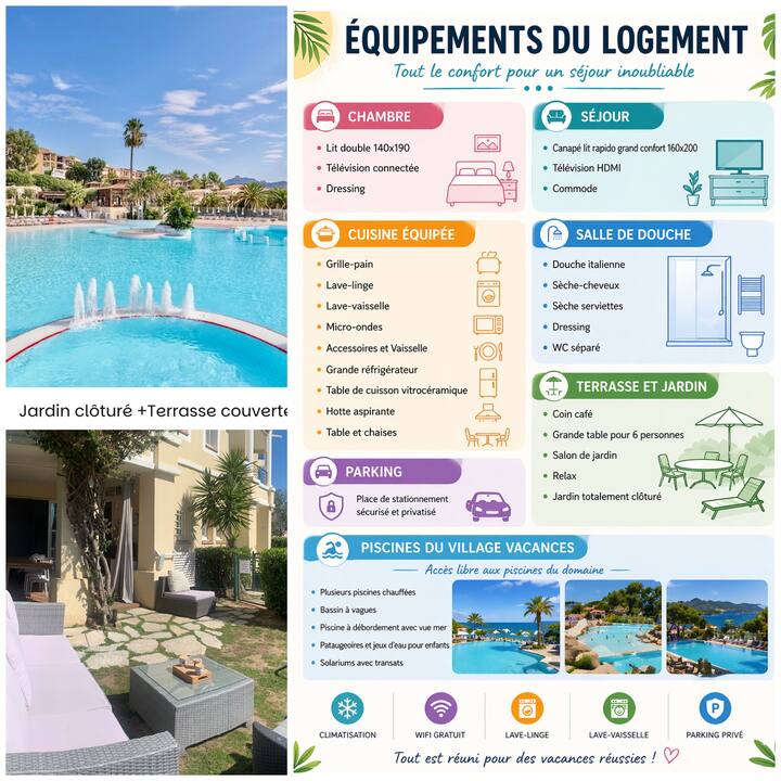 Premium 4* Jardin & Terrasse -Parc Aquatique - French Riviera