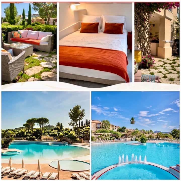 Classé Premium 3* Avec Jardin -Piscine Chauffée - French Riviera