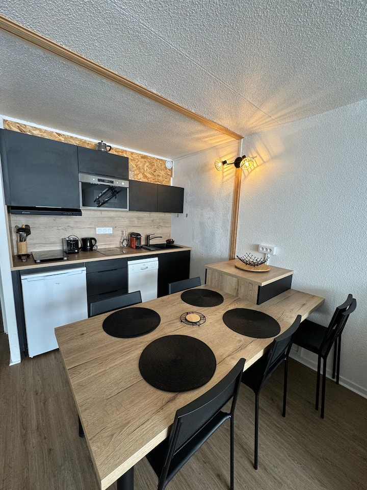 Appt Cosy 6 Pers Pied Pistes Parking La Mongie - La Mongie