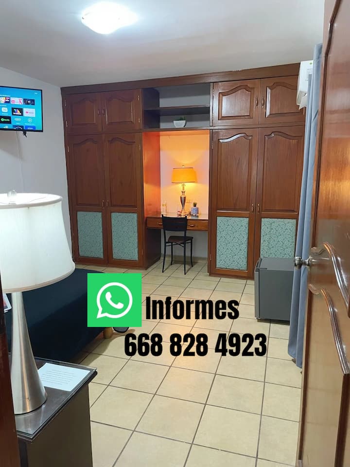 Dpto. Con 2 Habitaciones, 2 Camas, Para 4 Personas - Los Mochis