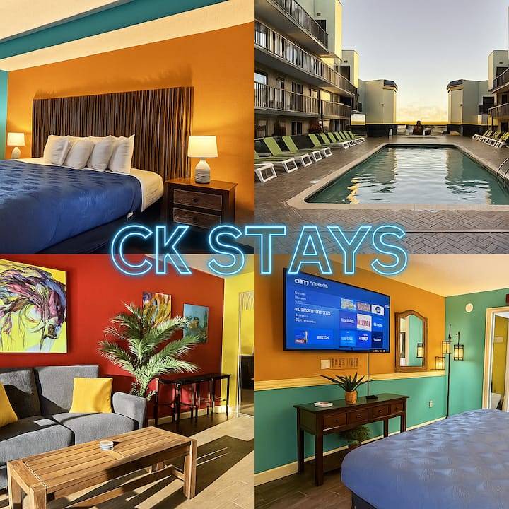 Oceanfront 1br King Bed, Tiki Style, Heated Pools - Myrtle Beach