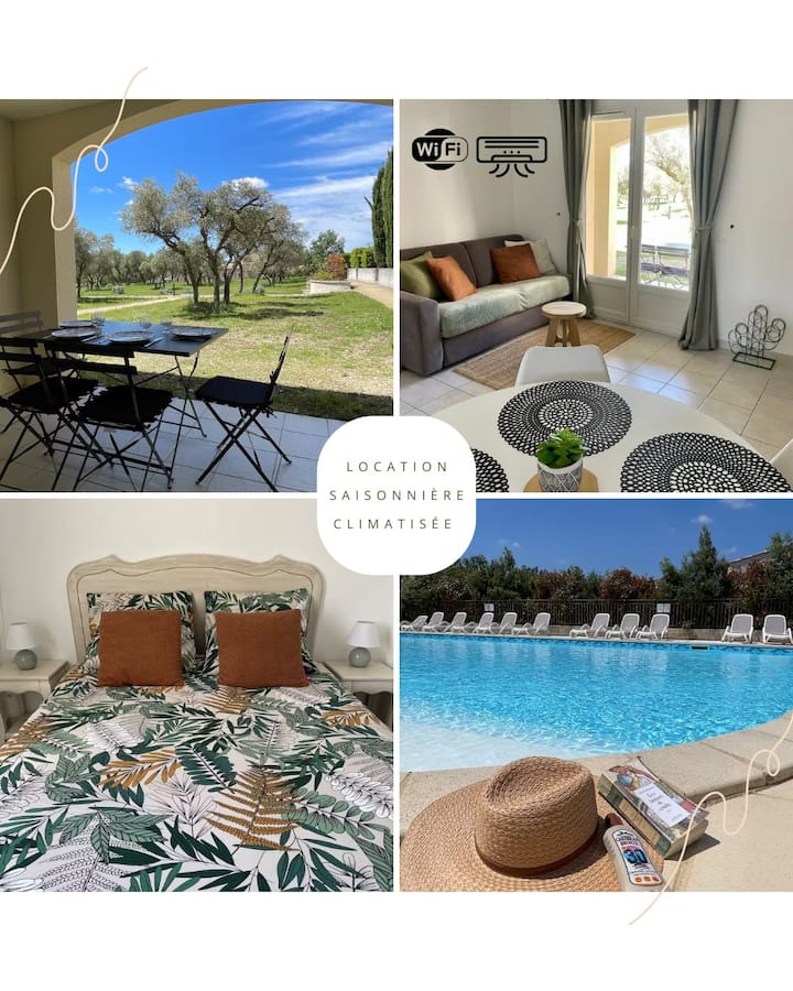 Appartement Climatisé Avec Piscine «Le Baptistou» - Les Baux-de-Provence