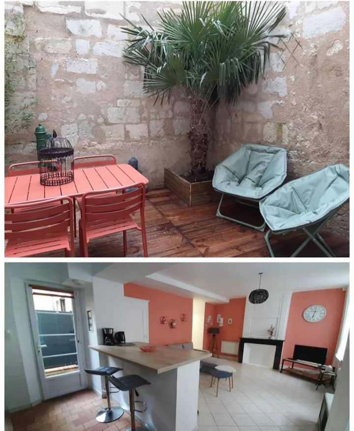 Appart Chaleureux Avec Terrasse - Saumur