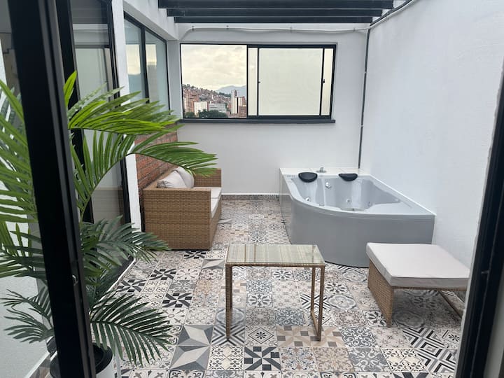 Moderno Apartamento 100m2 Jacuzzi Centro Terraza - Medellin, Antioquia, Colombia