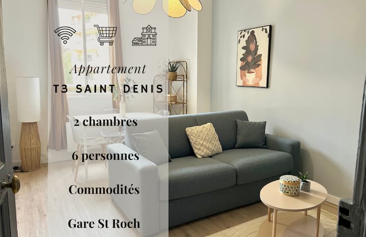 037 - T3 Saint Denis, 6 Personnes, Proche Gare - Montpellier