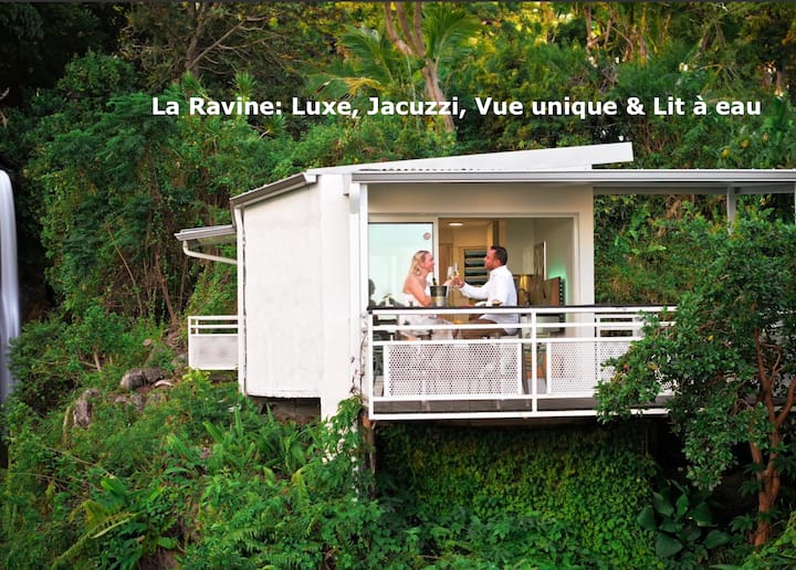 La Ravine : Luxe, Jacuzzi, Vue Unique & Lit à Eau - Saint-Joseph