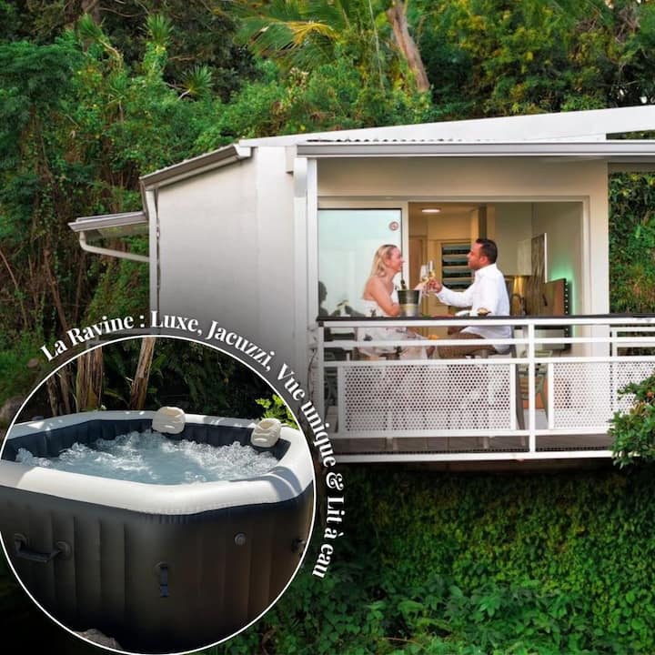 La Ravine : Luxe, Jacuzzi, Vue Unique & Lit à Eau - Saint-Joseph