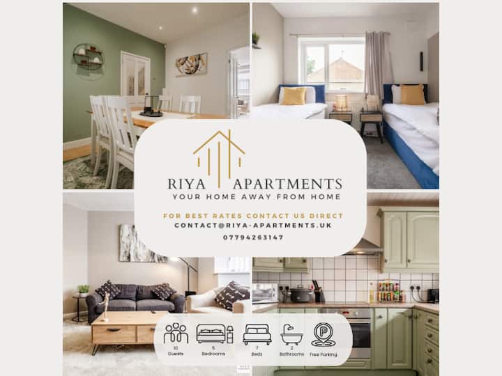 20% Off Stays/5 Bedroom/7 Bed/2 Bath/free Parking - Newcastle upon Tyne