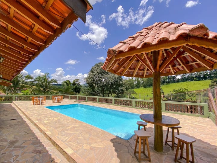 Casa De Campo Bem Te Vi Com Piscina E Campo - Socorro
