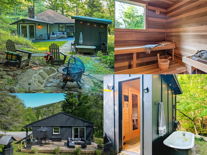 Two Catskills Luxury Cabins Stream-side With Sauna - Margaretville, NY