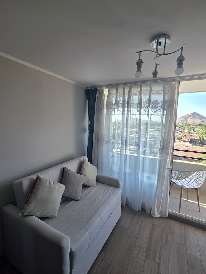 Apartamento Con Balcón, A/c Y Parking Gratis - Santiago