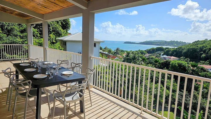 La Vill'apérhum Piscine, Centrale, Calme 8 Pers - Martinique