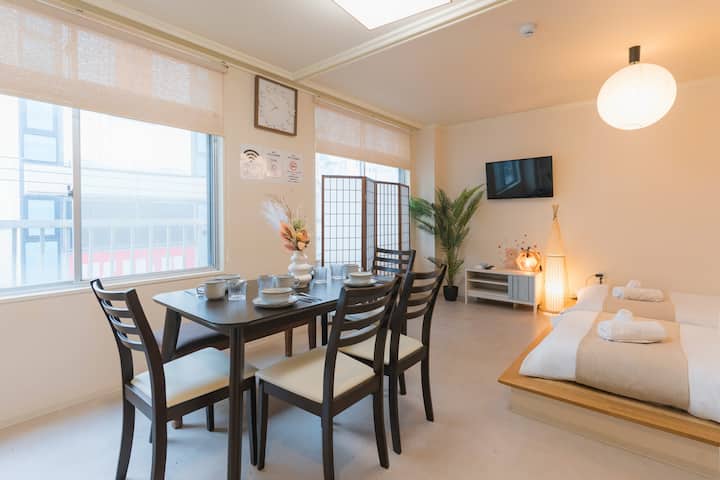 【禁煙】道頓堀真ん中、空港バス停徒歩2分、心斎橋、高速ネット、タオル使い放題 - Dotonbori