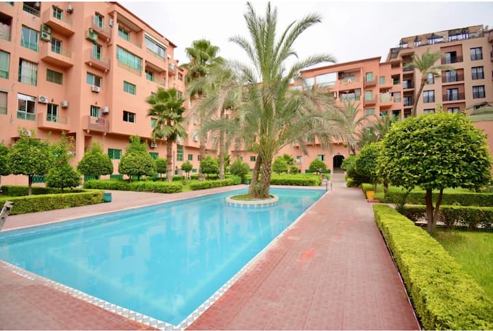 Résidence Avec Piscine • 2ch • Garage | Guéliz - Marrakech