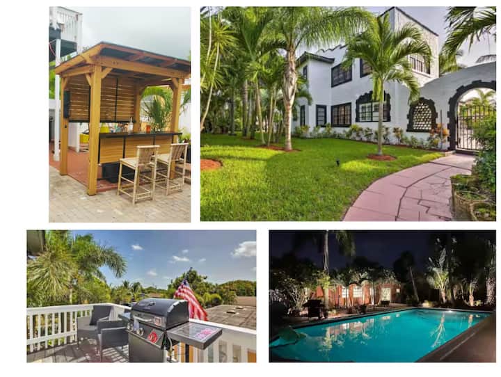 Tropical 7br Mini-resort W/ Pool - Near Beach - Delray Beach, FL
