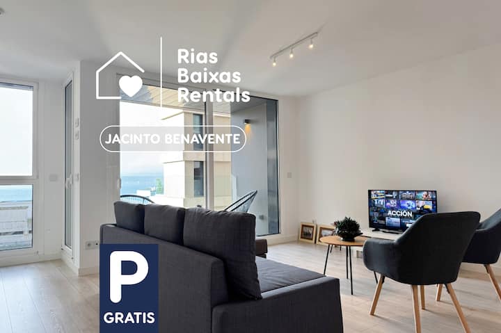 Vistas Al Mar Balcón Parking - Bonito Apt 3hab - Vigo