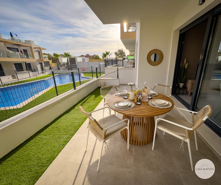 Sunny Apt W/ Garden & Direct Pool Access - Villamartin