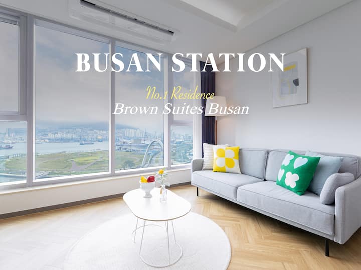 【부산역 5분】 #오션뷰 #친수공원｜51m²｜최대3인｜침대1｜취사·세탁｜짐보관 · 무료주차 - Busan