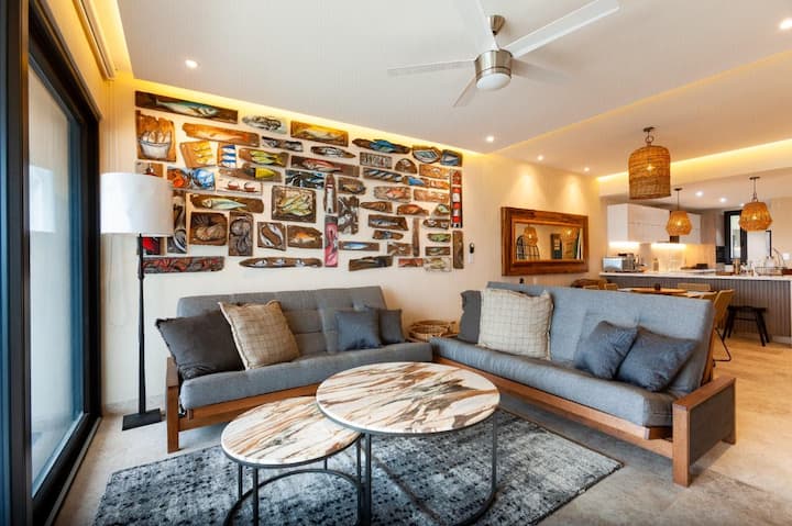 Nalu : Departamento Lujoso Beach Front/3 Bedrooms - Puerto Morelos