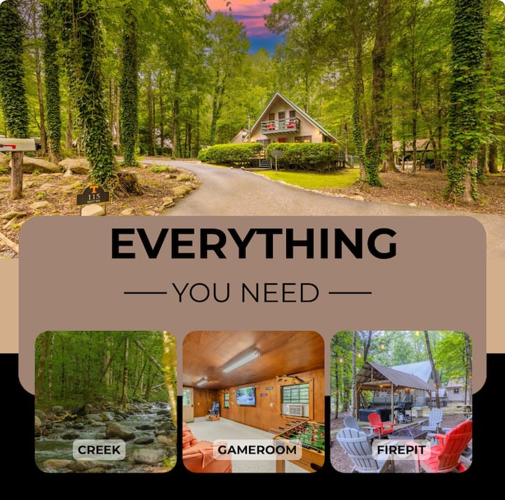 Mountain Life| 8ppl| Hot Tub| Fire Pit| Games| Pet - Cosby, TN