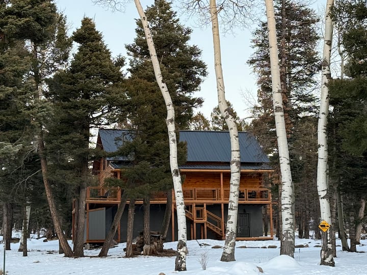 Bear Necessities Lodge: Lg Deck | Fire Pit | Grill - Angel Fire, NM
