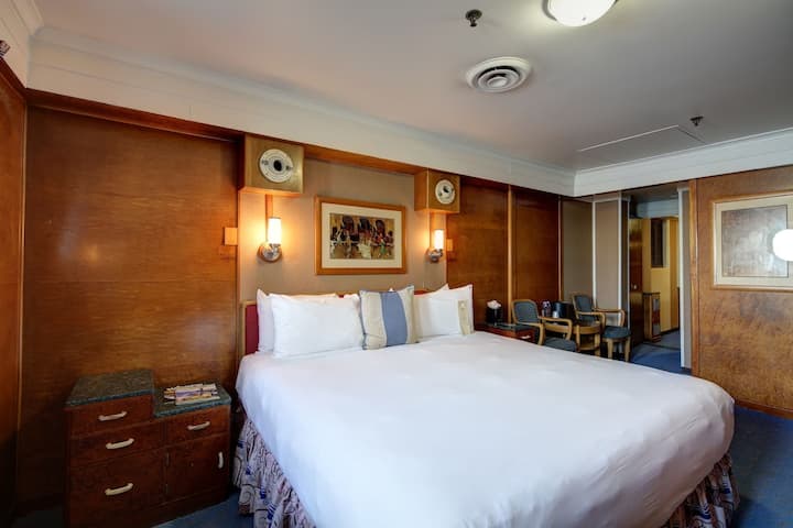 Family Stateroom King & Twin Bed, Queen Mary Hotel - Long Beach, CA