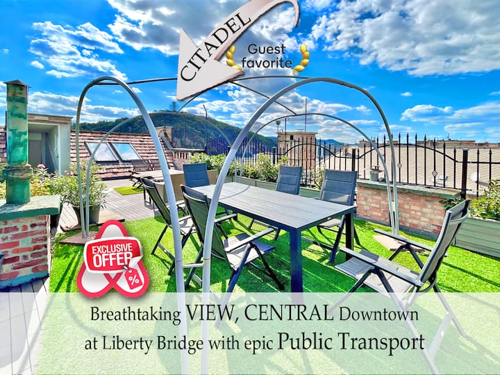 Au Centre, Au Danube+voir, 170 M² &Terrasse Pano - Budapest