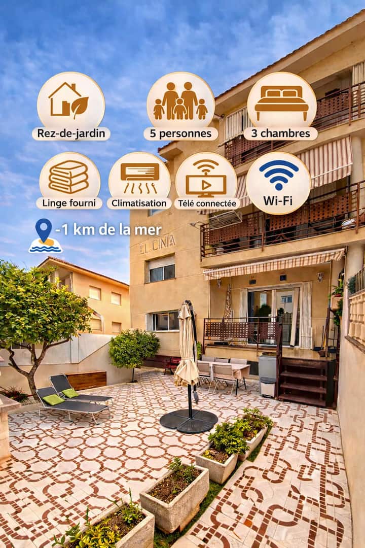 Mer Et Patio, Pause En Rez De Jardin - Cubelles