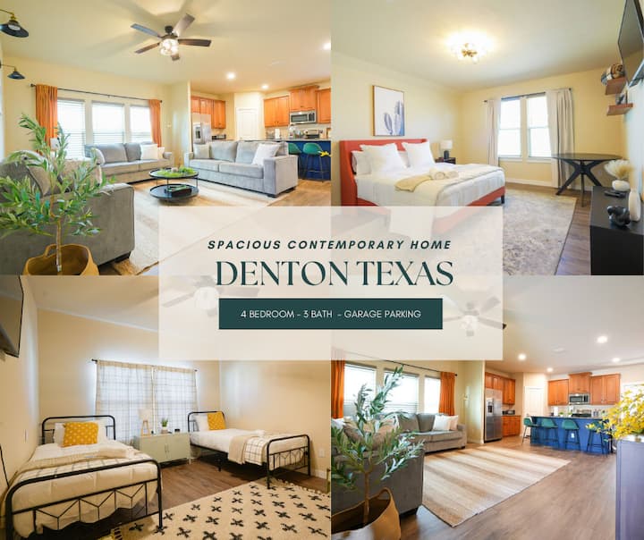 Spacious Contemporary Home | Relaxing Getaway - Denton, TX