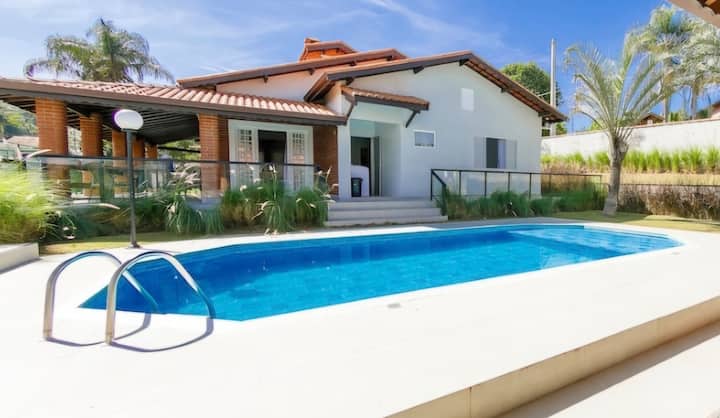 Casa Condomínio, Piscina Aquecida & Beachtennis - Ibiúna