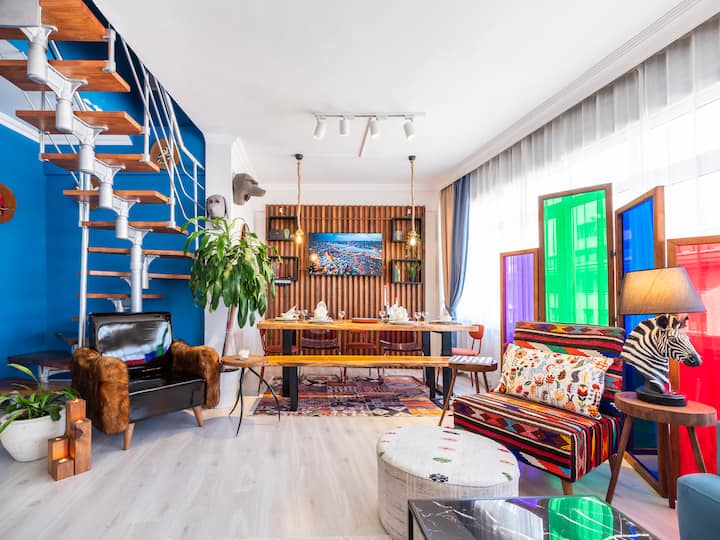 Best Cute Dublex Home W/colorful&ethnic Decoration - Gaziosmanpaşa
