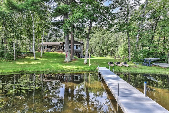 Private Waterfront Home With Dock, Kayaks, Firepit - Manitowish Waters, WI