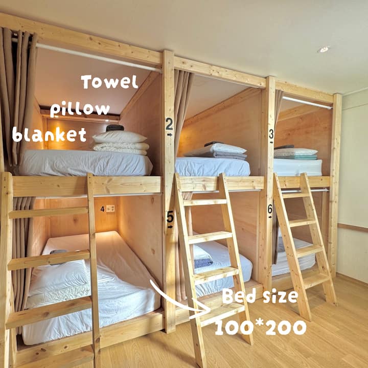 (여성전용,공용욕실,가성비) 다인실 내 침대_서울파파하우스_1 - South Korea