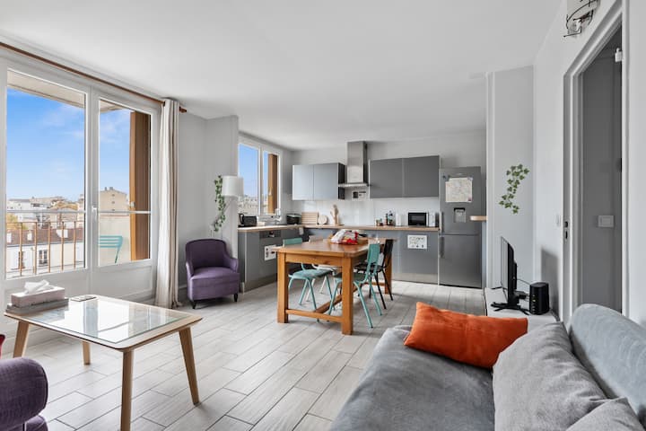 Cosy In Paris: 5 Voyageurs, 3 Chambres, Parking - Vanves