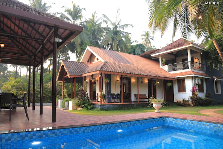Orchid Villa - 4bhk Pool/cricket Net/tree House - Alibag