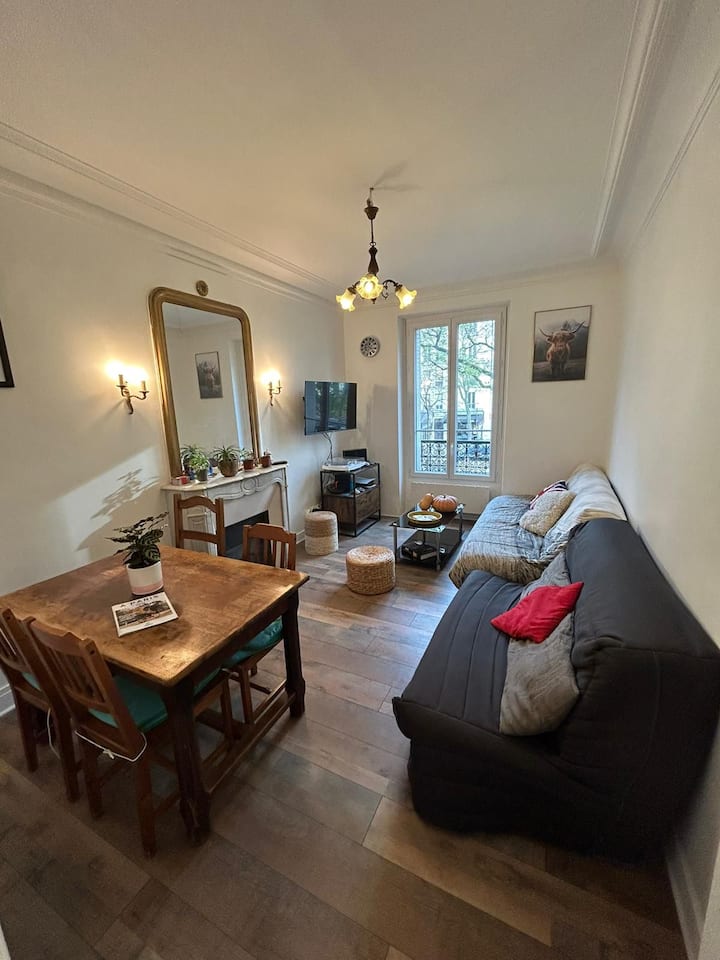 Grand T3 Parisien Confortable - Párizs