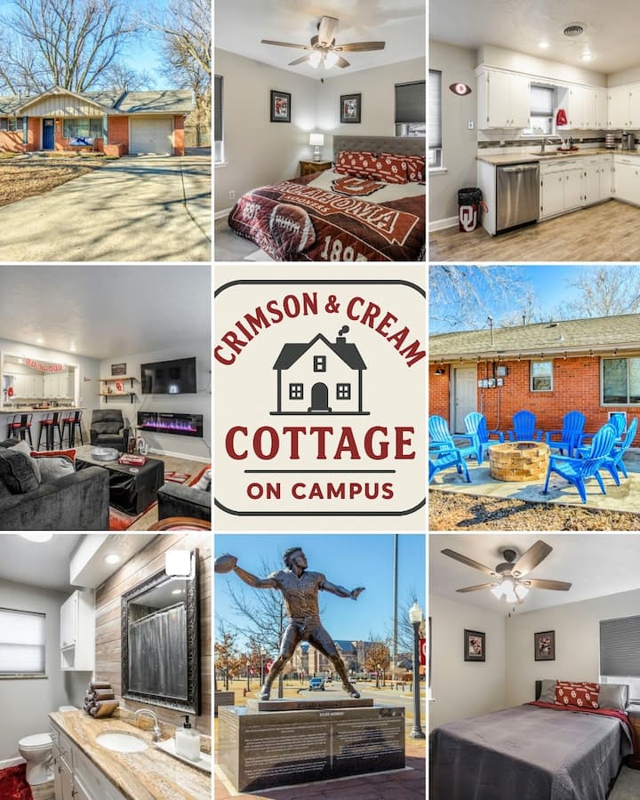 Crimson&cream Cottage On Campus - ノーマン, OK
