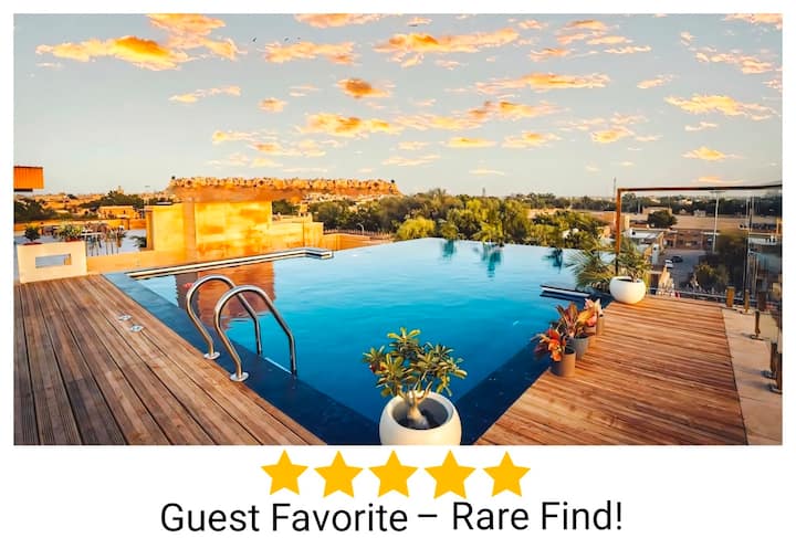 Rooftop Pool Stay – Multiple Rooms, Up To 9 Guests - ジャイサルメール
