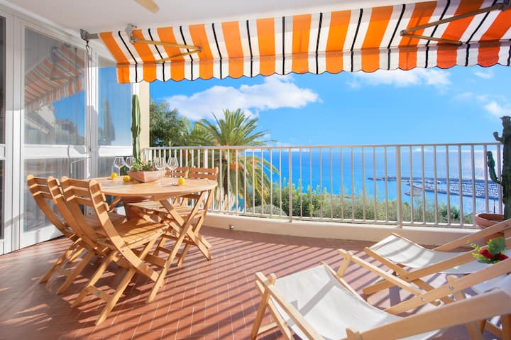 Menton,vue Mer Unique Appartement Luxueux, Parking - Menton