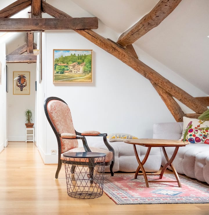 Charming Attic Family Apartment With Ac - París